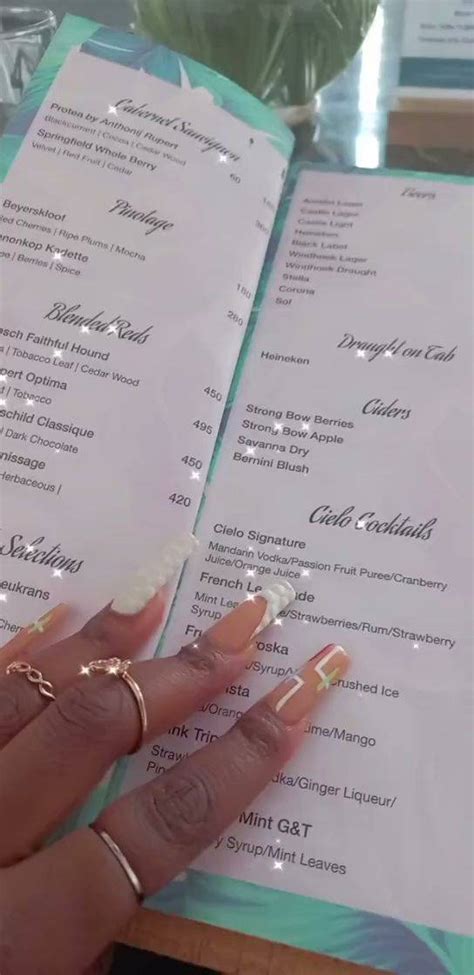 Menu At Cielo Restaurant Benoni
