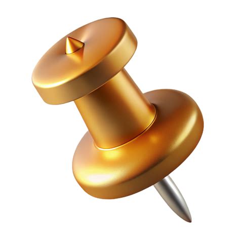 Impressive Artistic A Thumbtack Brass Finish Exclusive 59922715 Png