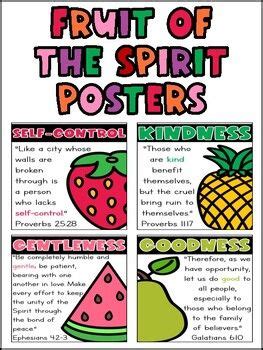 Fruit Of The Spirit Posters Bible Lesson Posters Fruit Of The Spirit
