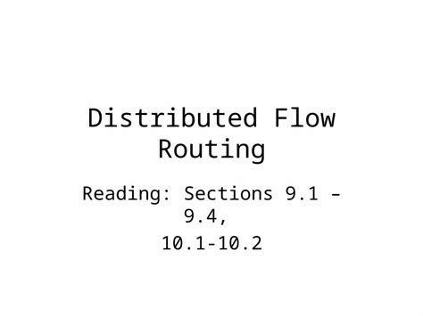 ppt distributed flow routing dokumen tips