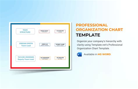 Free Organization Chart Templates Editable And Printable