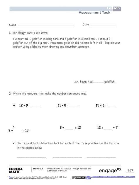 Summative Assessment Math Common Core State Standards Initiative Subtraction