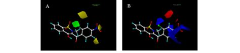 A Steric Maps From The Comfa Model B Electrostatic Maps From The