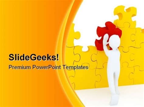 Red Puzzle Piece Business PowerPoint Background And Template