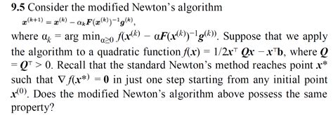Consider The Modified Newton S Algorithm Chegg