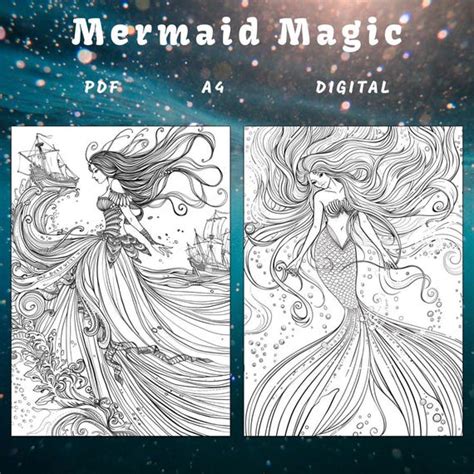 Mermaid Magic Printable Coloring Pages 2025