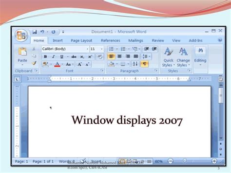 Introduction Ms Word For Ppt