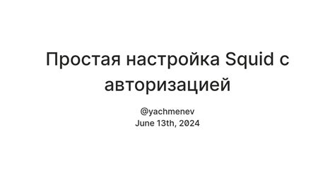 Простая настройка Squid с авторизацией Teletype