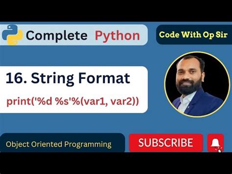 String Format In Python In Hindi YouTube