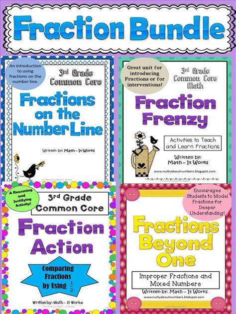 Rd Grade Fractions Bundle NF NF NF Common Core Fractions Rd Grade Fractions