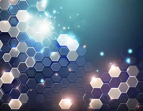 Premium Photo Abstract Background Hexagon Pattern With Glowing Lights Generative Ai