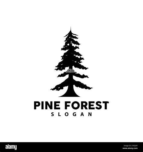 Pine Tree Logo Luxurious Elegant Simple Design Fir Tree Vector