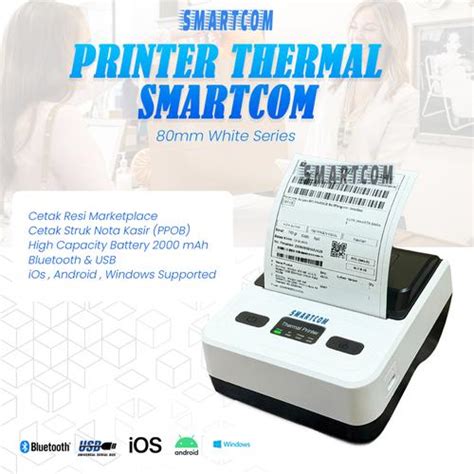 Promo Smartcom Printer Thermal Bluetooth 80mm Dengan Baterai Bluetooth