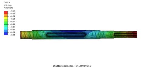finite element analysis stresses shaft keyway stock illustration
