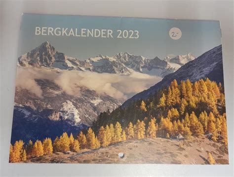 Kalender 2023 Calendario Calendrier Berge Natur Montagne Neu Gemäss