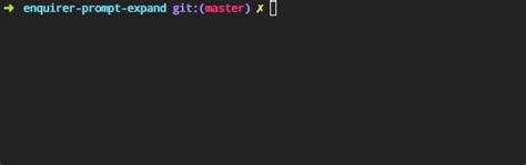github enquirer prompt expand list prompt where the answer is