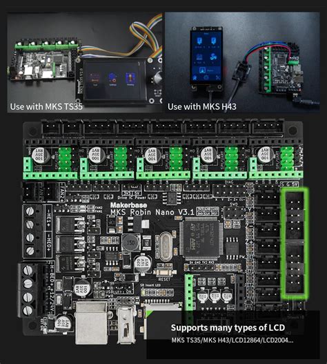 Mạch Makerbase Mks Robin Nano V3 1 3d Printer Motherboard Support