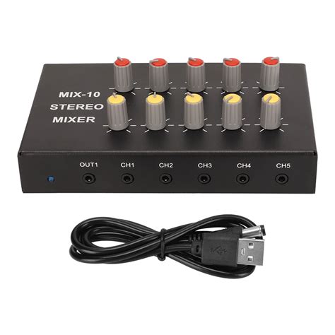 Stereo Mixer Professional 2 Input 10 Output 35mm Interface Digital Stereo Mixer Professional 2 Input 10 Output 35mm Interface Digital