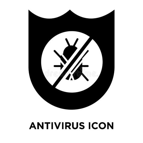 Antivirus Icon Vector Isolated On White Background Logo Concept Stock