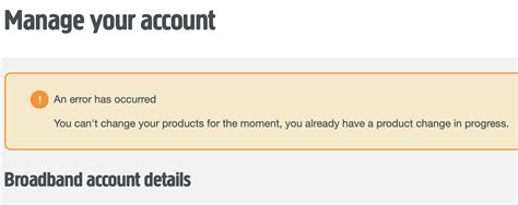 Fixed Account Management An Error Has Occurred Plusnet Community