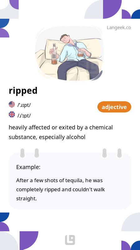 Definition And Meaning Of Ripped Picture Dictionary