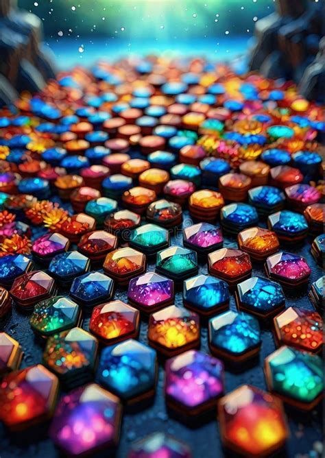 Dynamic Hexagonal Abstraction Ai Generated Hd Background Stock Illustration Illustration Of