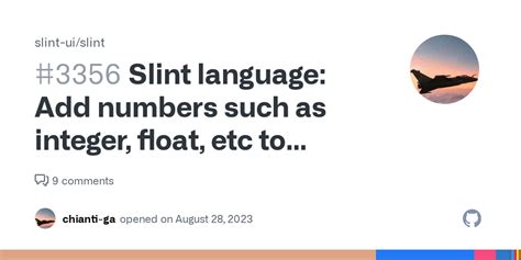 Slint Language Add Numbers Such As Integer Float Etc To InputType Enum Issue Slint