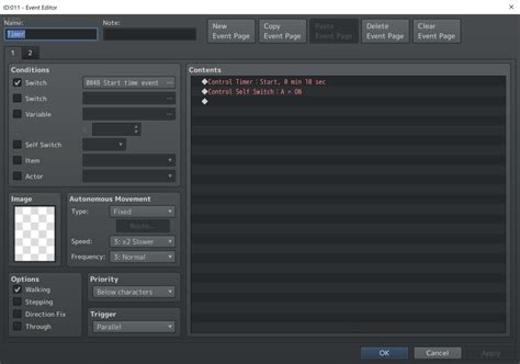 timer event doesn t restart once restarting event rpg maker forums