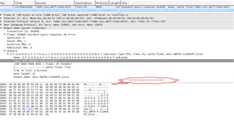 linux how should an mdns server handle a reverse mdns request