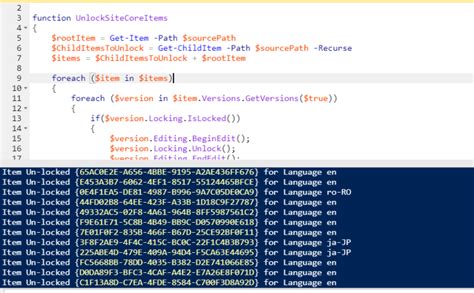 Unlocking All Locked Items In Sitecore Using Sitecore Powershell