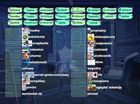 Soziale Medien Wortschatz Match Up