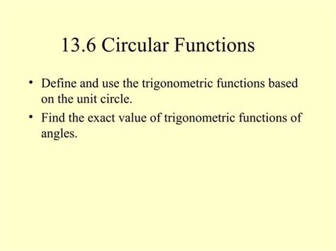 Circular Functions Ppt