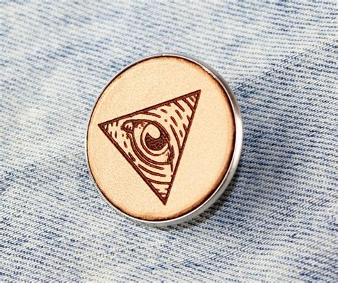 Illuminati Leather Pin All Seeing Eye Mason Eye Etsy