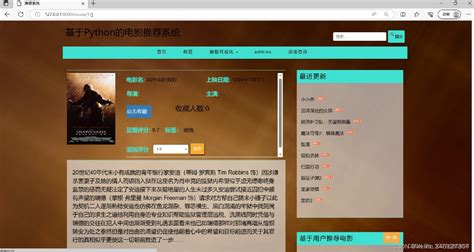 基于python电影推荐系统 协同过滤推荐算法 爬虫 可视化 毕业设计 基于用户协同过滤电影推荐python csdn博客