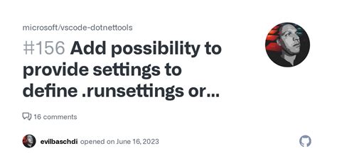 Add Possibility To Provide Settings To Define Runsettings Or Arguments