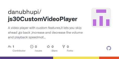 GitHub Danubhupi Js CustomVideoPlayer A Video Player With Custom Features It Lets You Skip