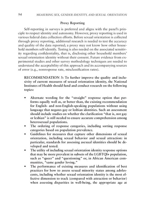 Measuring Sexual Orientation And Identifying Sexual Minority Populations Measuring Sex