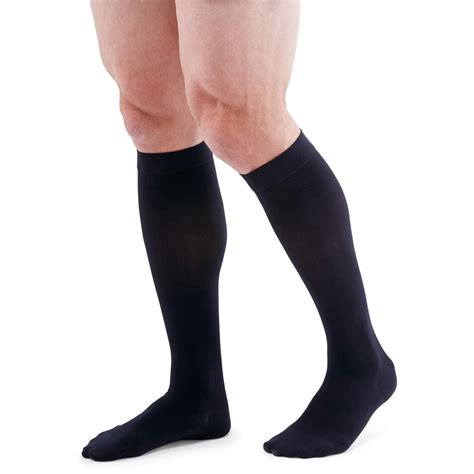 Mediven Duomed Patriot Mens Ribbed Knee High Socks 20 30 Mmhg
