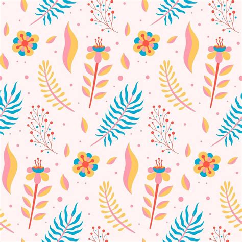 Spring Flower Vector Seamless Pattern Design 4484596 Vector Art At Vecteezy