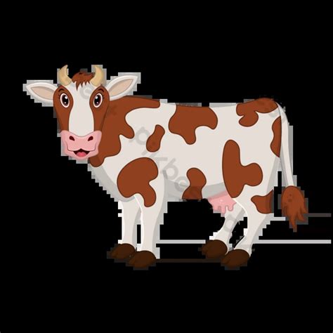 만화 암소 벡터 행복 일러스트 Png Eps 무료 다운로드 Pikbest