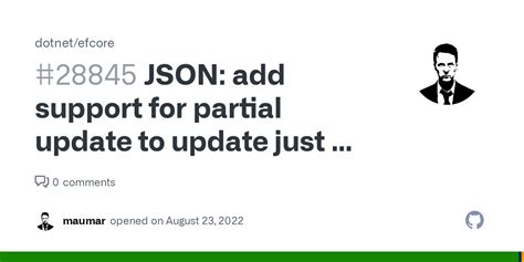 Json Add Support For Partial Update To Update Just A Single Scalar Property Rather Than Entire