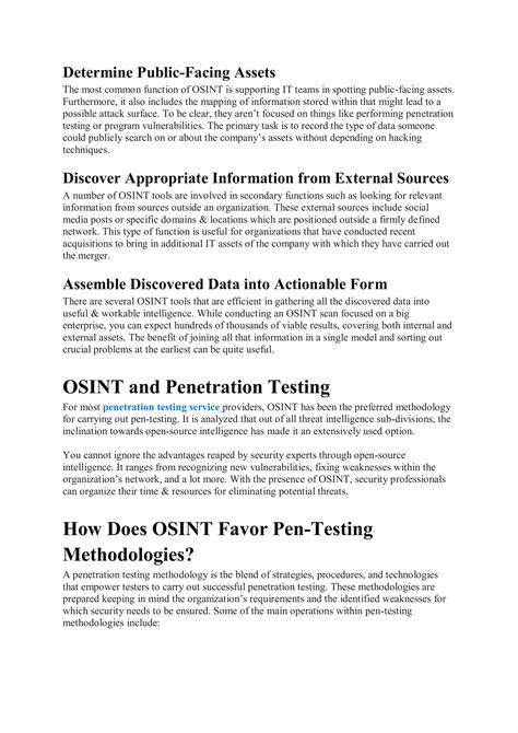 What Makes Osint Methodologies Vital For Penetration Testing Pdf