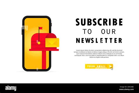 Subscribe To Our Newsletter Banner Ui Ux Design Form Template With