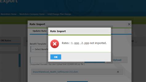 Wt 1616 Seo Error Pop Up Rates Number Not Imported” Is
