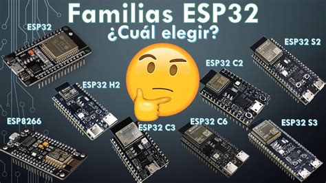 Familias Esp32 ¿cuál Elegir Esp32 S2 S3 C2 C3 C6 H2 Youtube