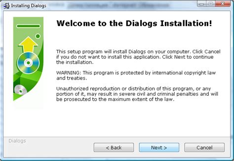 screenshots of the createinstall installer