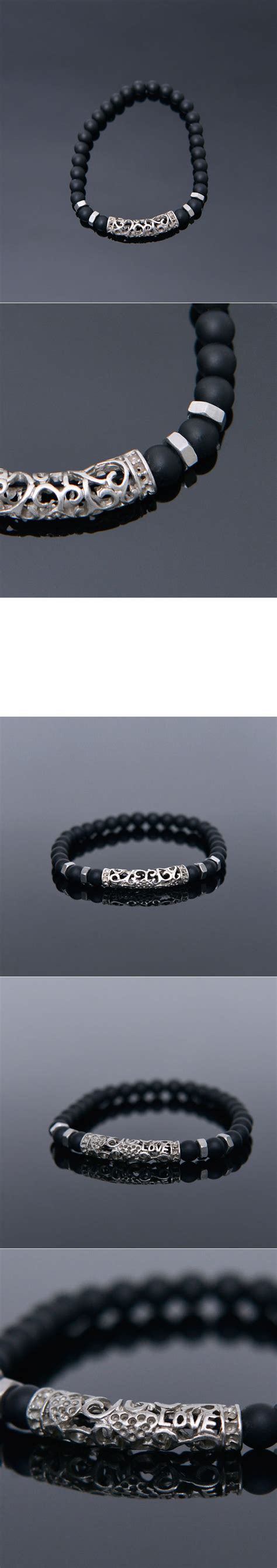 Accessories Bracelets Onix Love Engraved Beads Bracelet