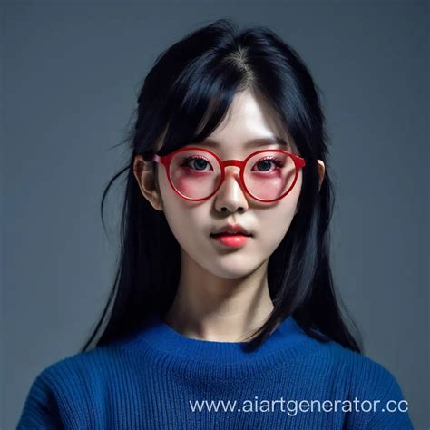 Cool And Cute Girl In Dark Shades Realistic 4k Art With Blue Eyes