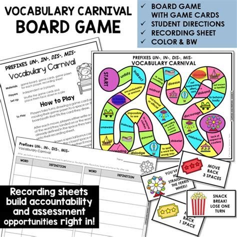 Prefix UN IN And Prefix DIS MIS Morphology Games With Multi Syllable Words