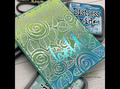 Unity Quick Tip Ombre Ink Blend With Designer Toner Card Front Adhesive Transfer Foiling